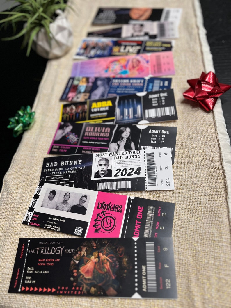 Custom Ticket Personalisiertes Ticket Konzert, Konzertticket Geschenk ...