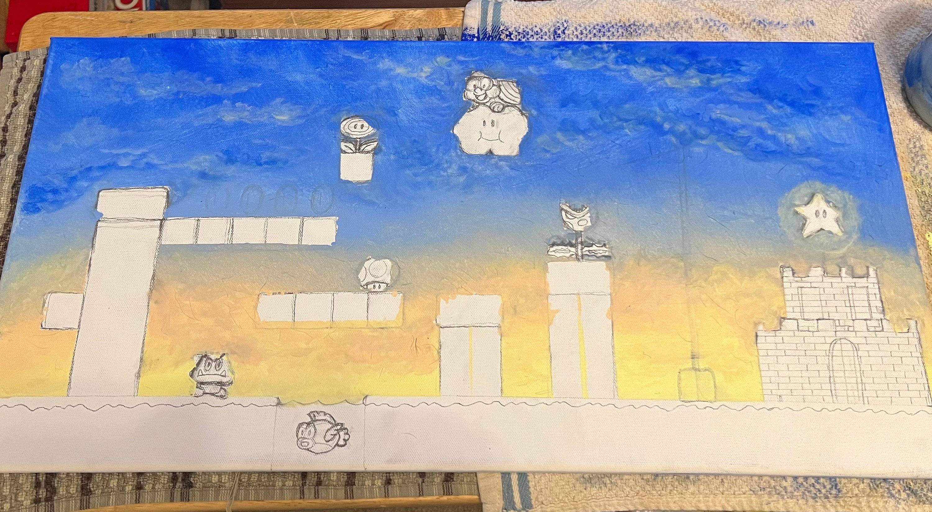 Super Mario Level Art - Etsy