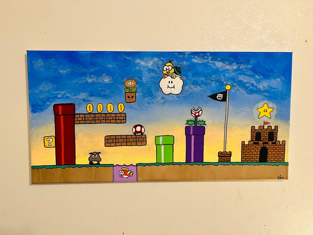 Super Mario Level Art - Etsy