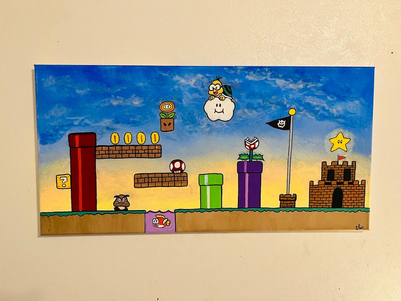 Super Mario Level Art - Etsy