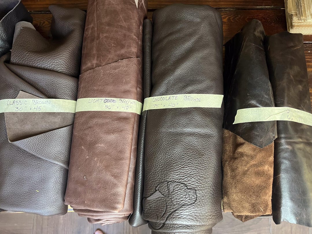 Large Rolls of Leather for a Steal | Genuine Cowhide Upholstery Leather ...