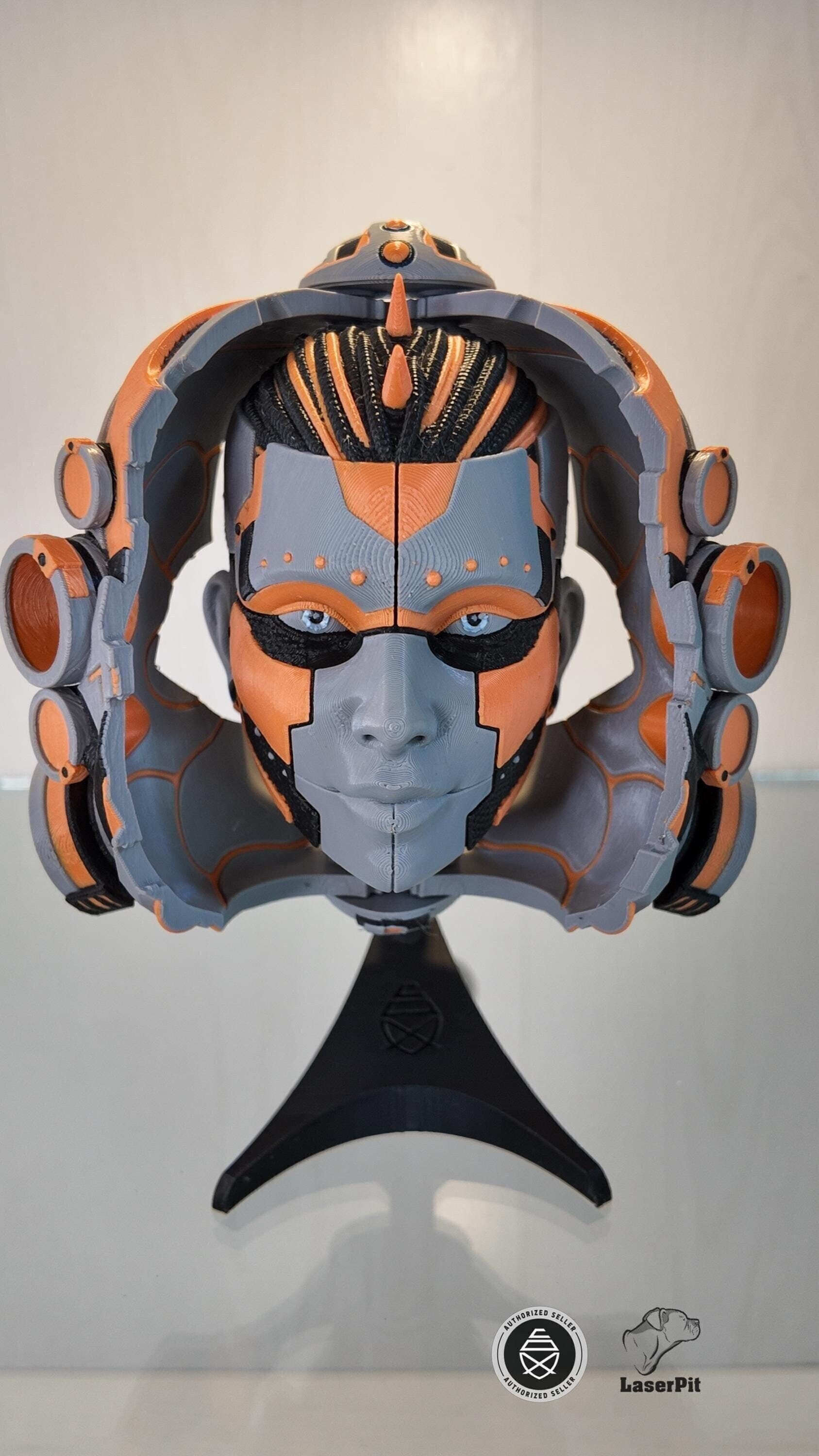 Exclusive Cyberpunk Head 3D Printed Articulating Wall and Desk Mounted ...