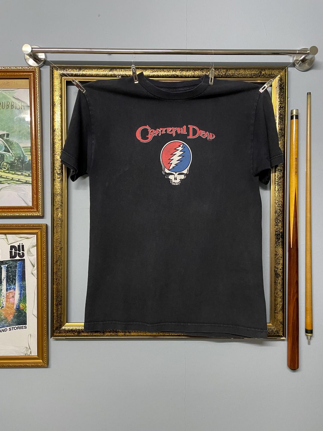 Vintage Grateful Dead Steal Your Face Tee Shirt Black Rock Band Graphic ...