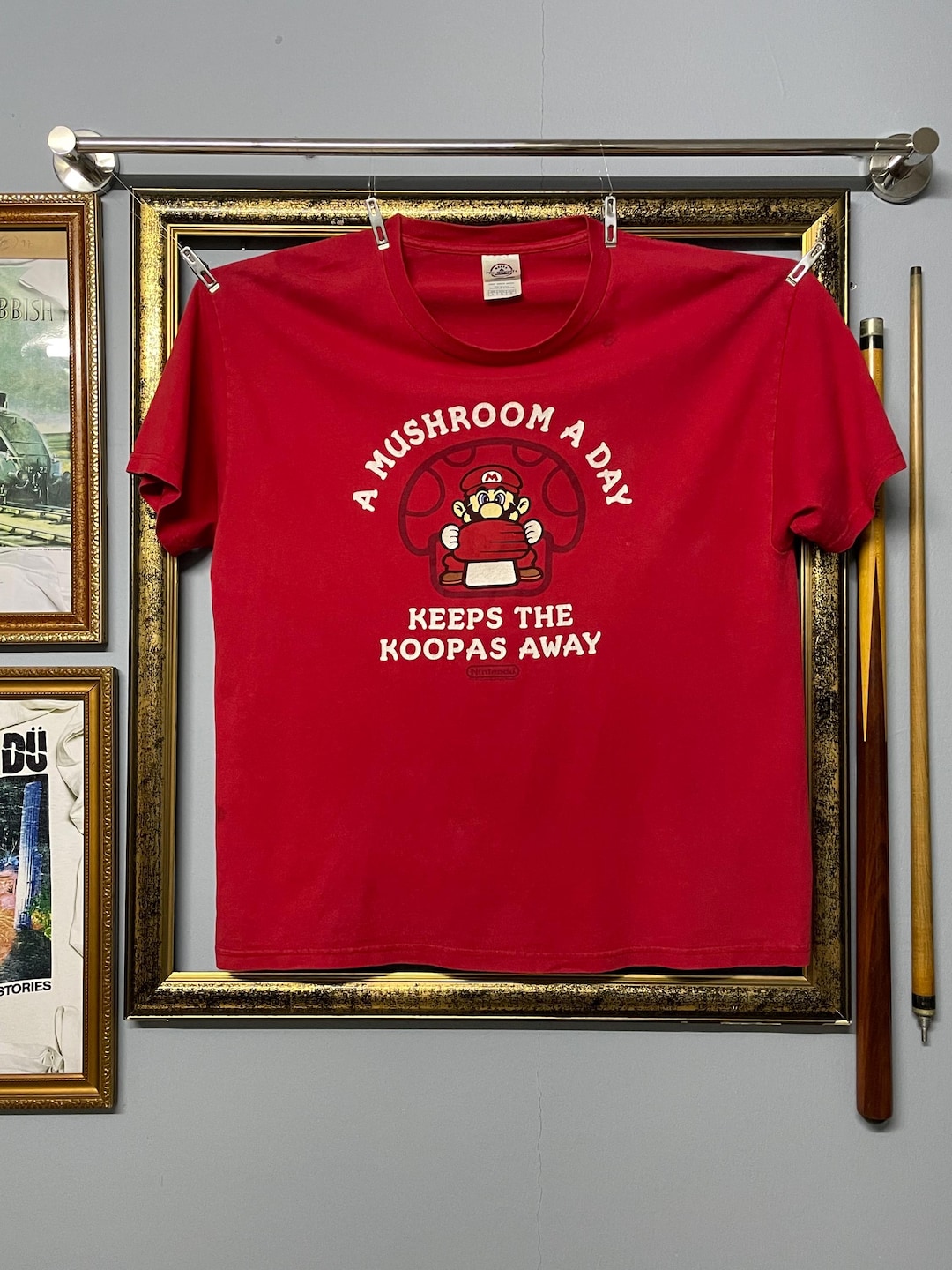 Vintage Rare Y2K Super Mario Mushroom Day Graphic Cartoon T Shirt ...