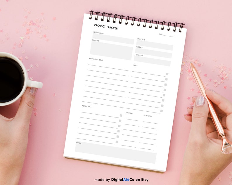 Project Tracker Organizer, Printable, Goal Planner, Productivity ...