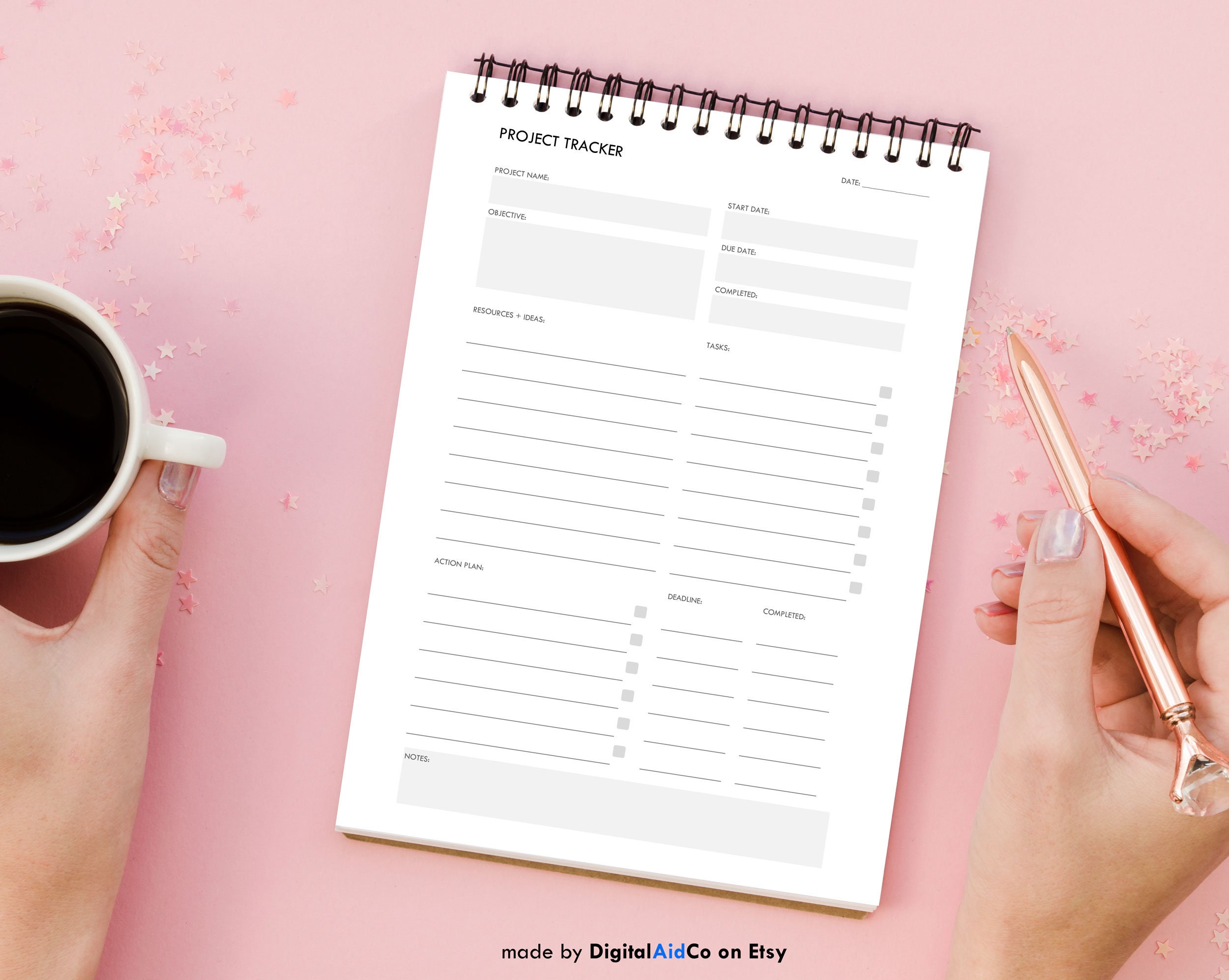 Project Tracker Organizer, Printable, Goal Planner, Productivity ...