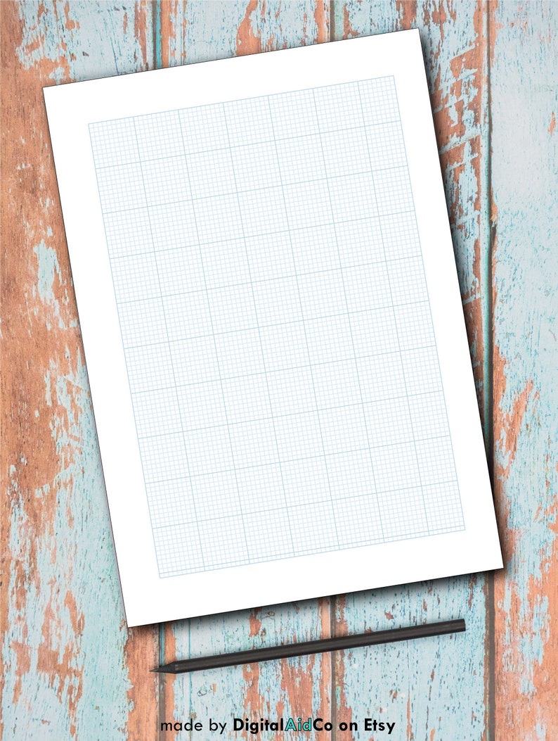 10 Square per Inch Graph Paper, Printable, 6 Colors, (sizes: A4, A5 ...