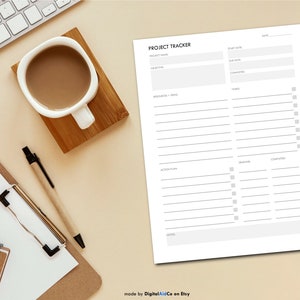 Project Tracker Organizer, Printable, Goal Planner, Productivity ...