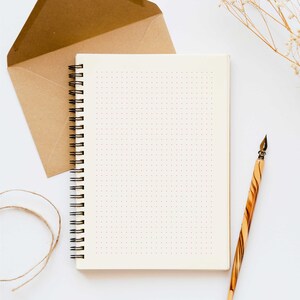 Dot Grid Paper Bundle, Printable, Fillable 6 Colors, (sizes: A4, A5 ...