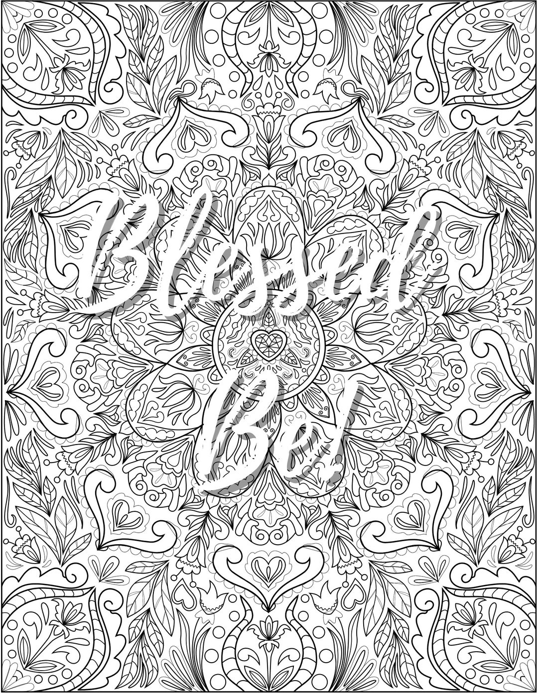 Blessed Be Coloring Page - Etsy