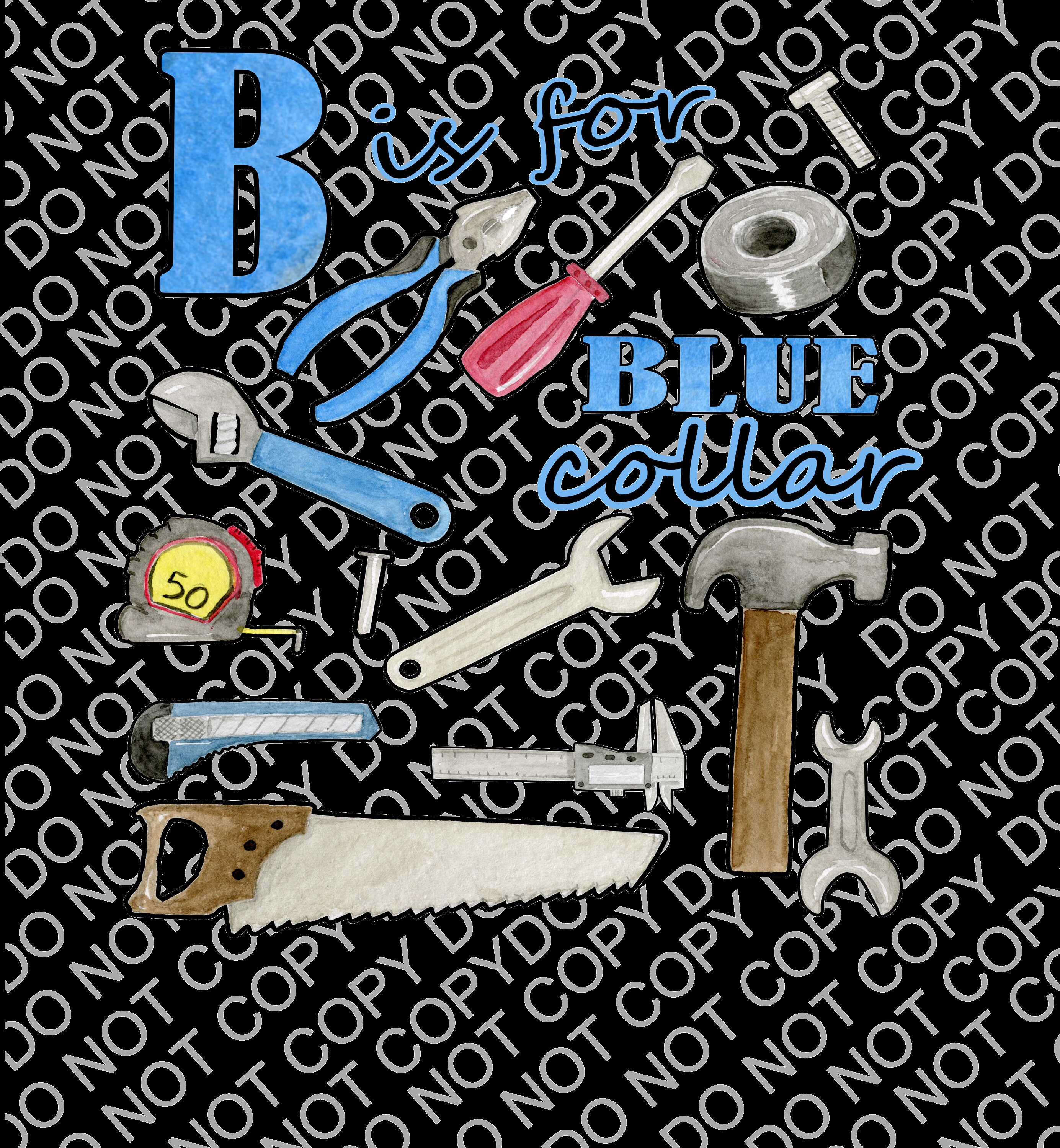 Blue Collar Png, B is for Blue Collar - Etsy