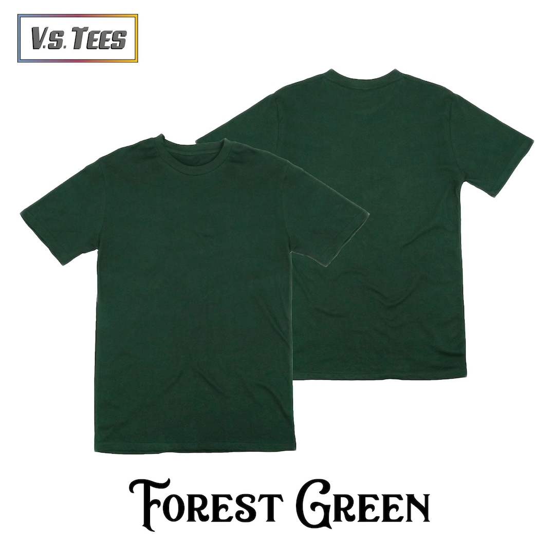 Forest Green Streetwear Heavyweight Tee 100% Ringspun Cotton Crewneck ...