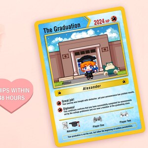 Pokemon Graduation Commemorative Card, Custom Pokemon Graduation Gift ...