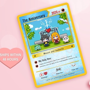 Hand Painted Commemorative Cards Based on Pokemon Designs, Valentine's ...