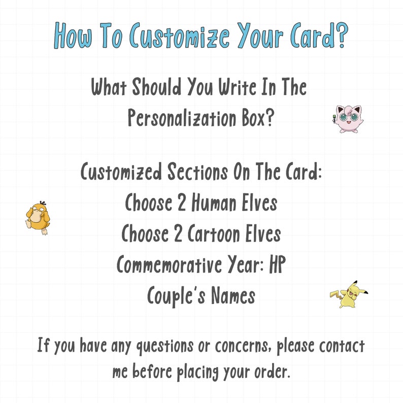 Original Pokemon Inspired Couple's Anniversary Card, Hand Drawn Pokemon ...