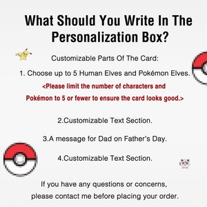 Father's Day Pokemon Card, Father's Day Gift, Custom Pokemon Card, Hand ...