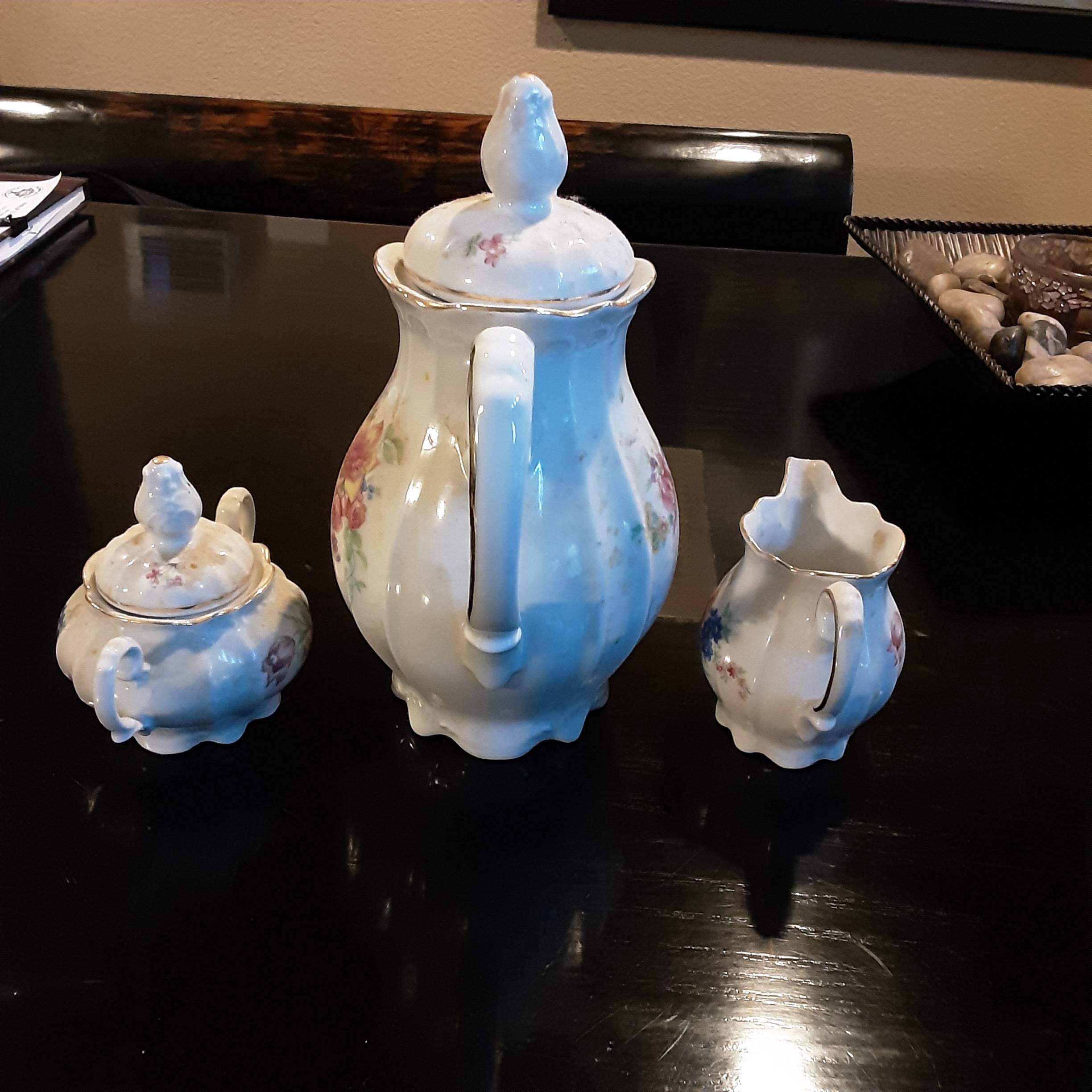 Vintage Porcelain Tea Set - Etsy