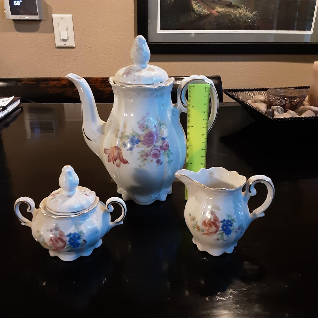 Vintage Porcelain Tea Set - Etsy