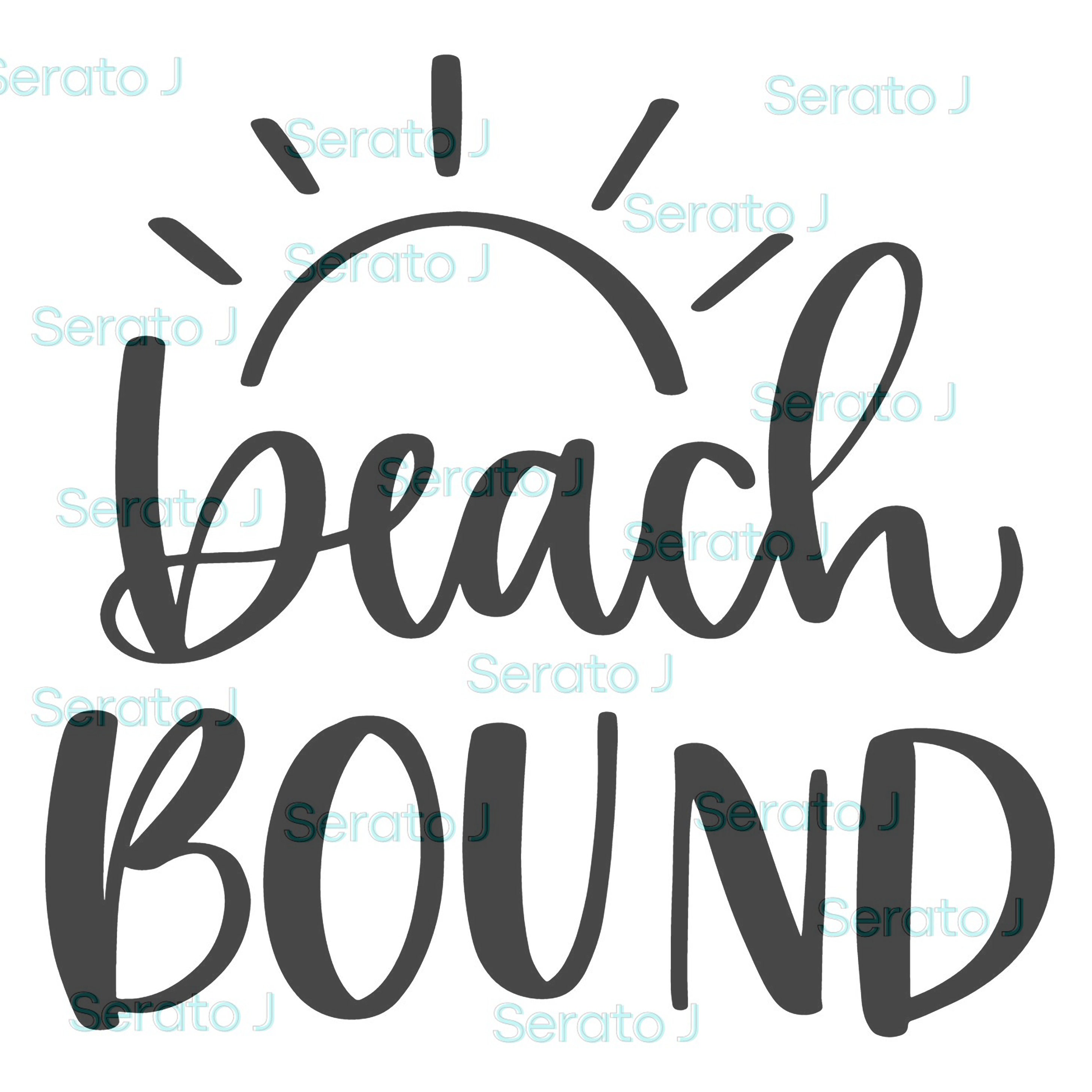 Beach Bound SVG, PNG Cut File, File for Cricut, Silhouette,digital ...