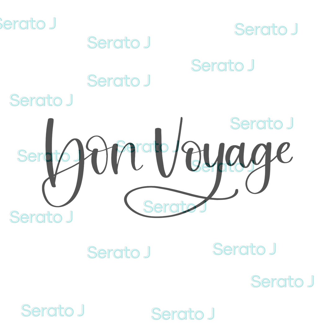 Bon Voyage SVG, PNG Cut File, File for Cricut, Silhouette,digital ...