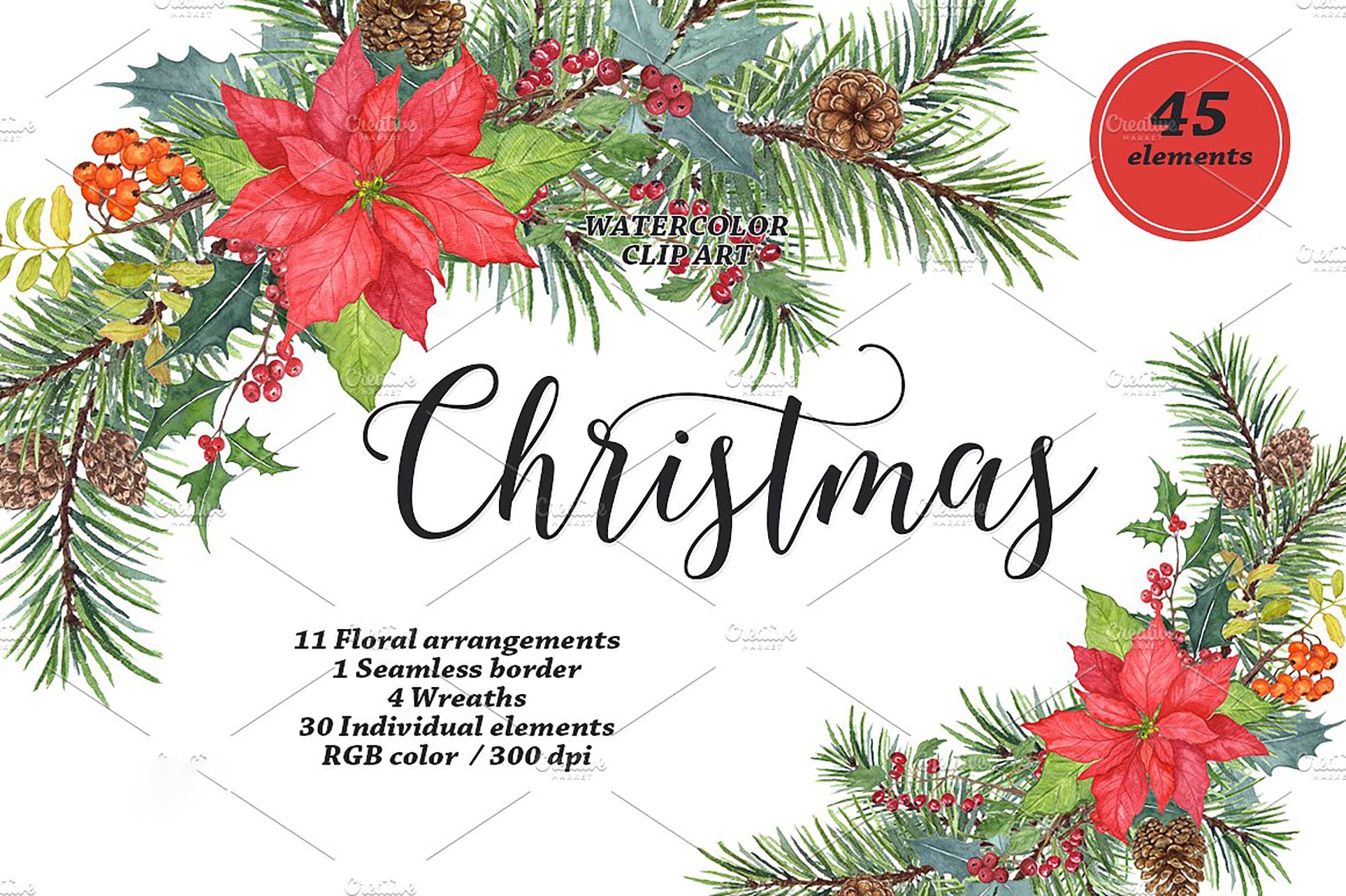 Christmas Clip Art PNG Digital Download - Etsy