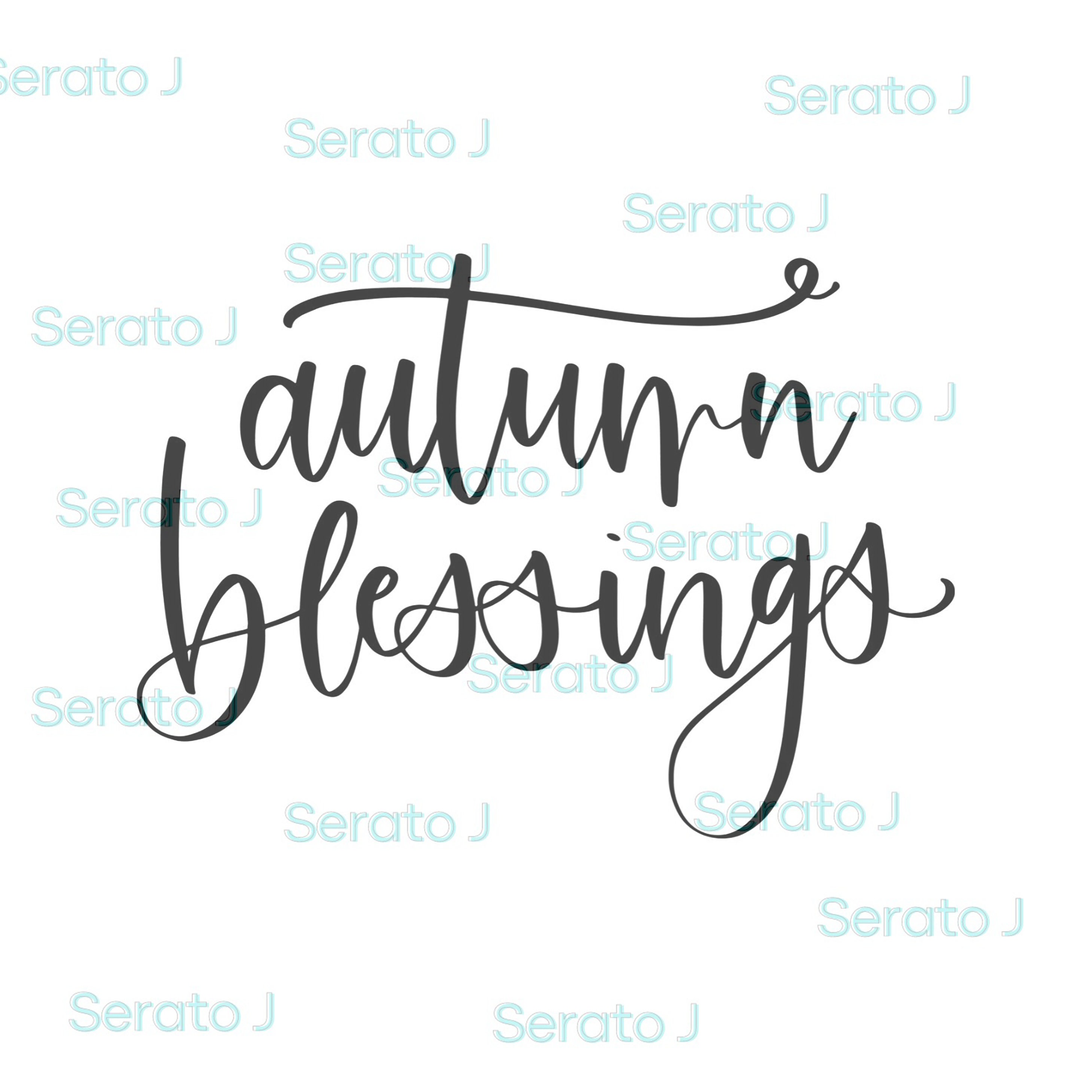 Autumn Blessings SVG, PNG Cut File, File for Cricut, Silhouette,digital ...