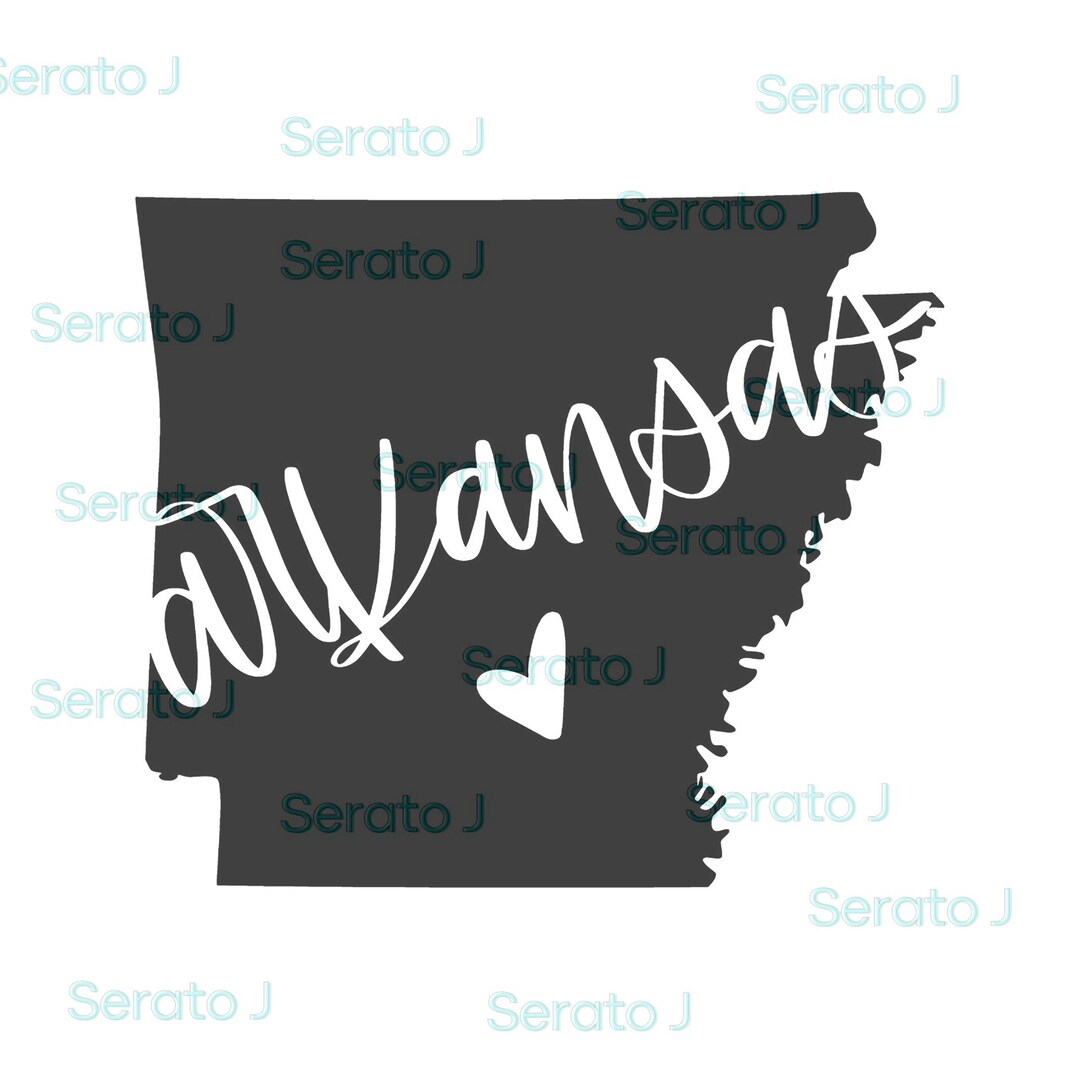 Arkansas Heart SVG, PNG Cut File, File for Cricut, Silhouette,digital ...