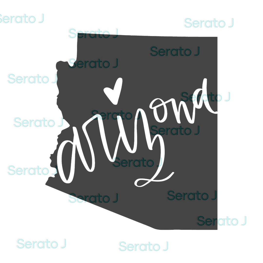 Arizona Heart PNG Cut File, File for Cricut, Silhouette,digital ...
