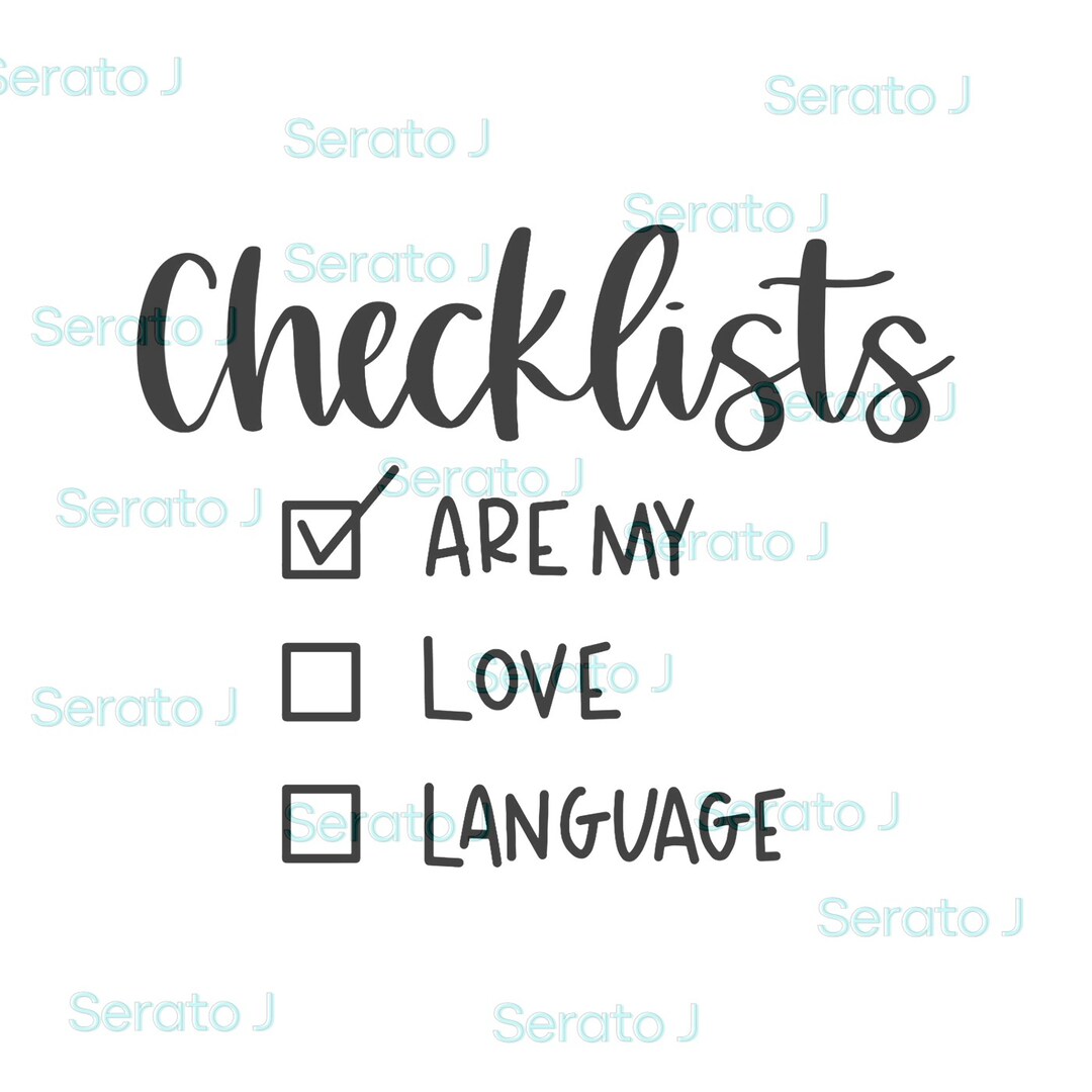 Checklists SVG, PNG Cut File, File for Cricut, Silhouette,digital ...