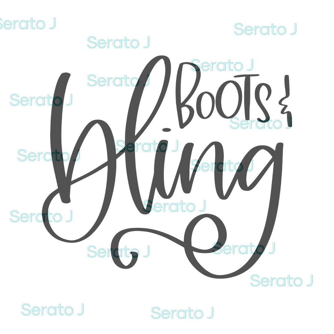 Boots and Bling SVG, PNG Cut File, File for Cricut, Silhouette,digital ...
