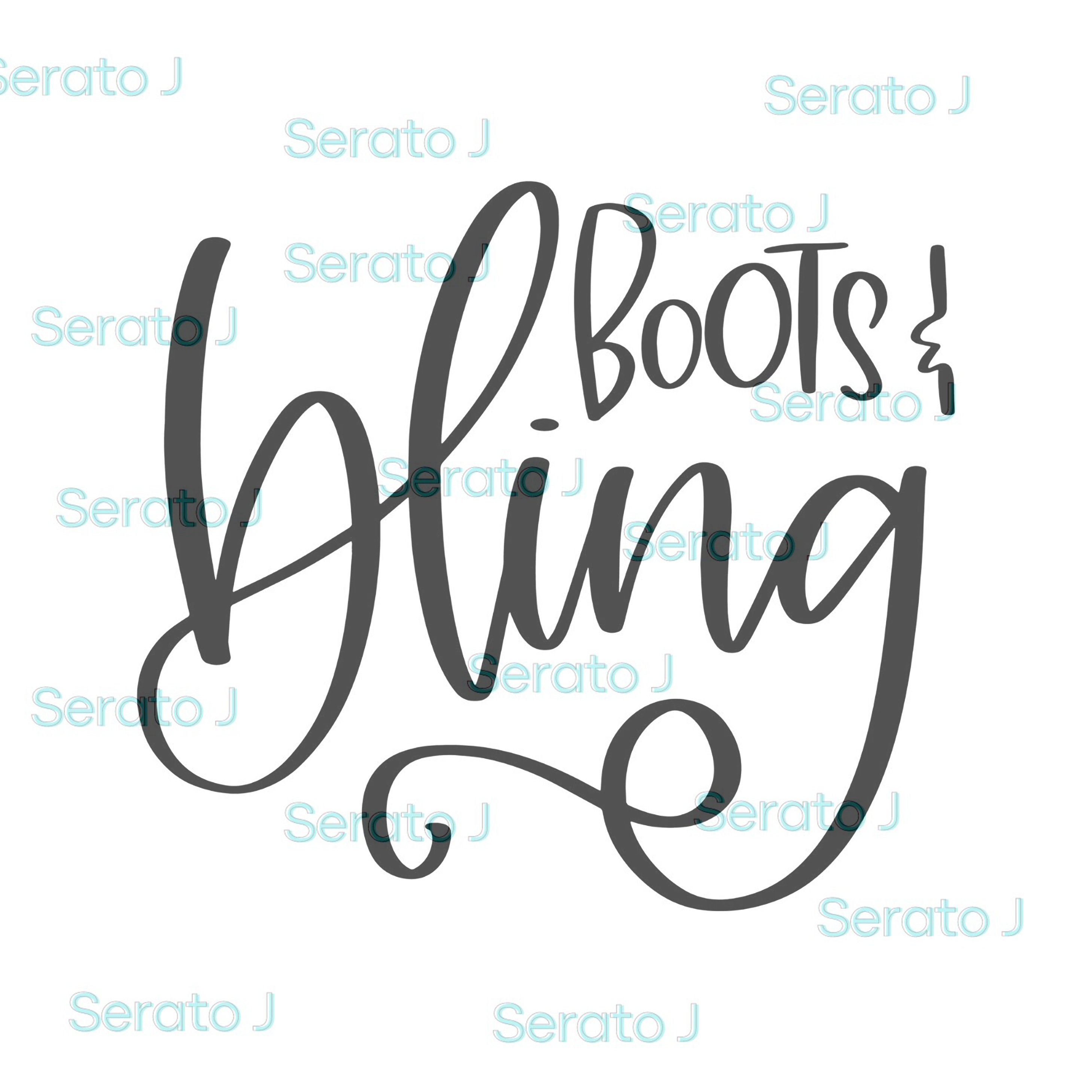 Boots and Bling SVG, PNG Cut File, File for Cricut, Silhouette,digital ...