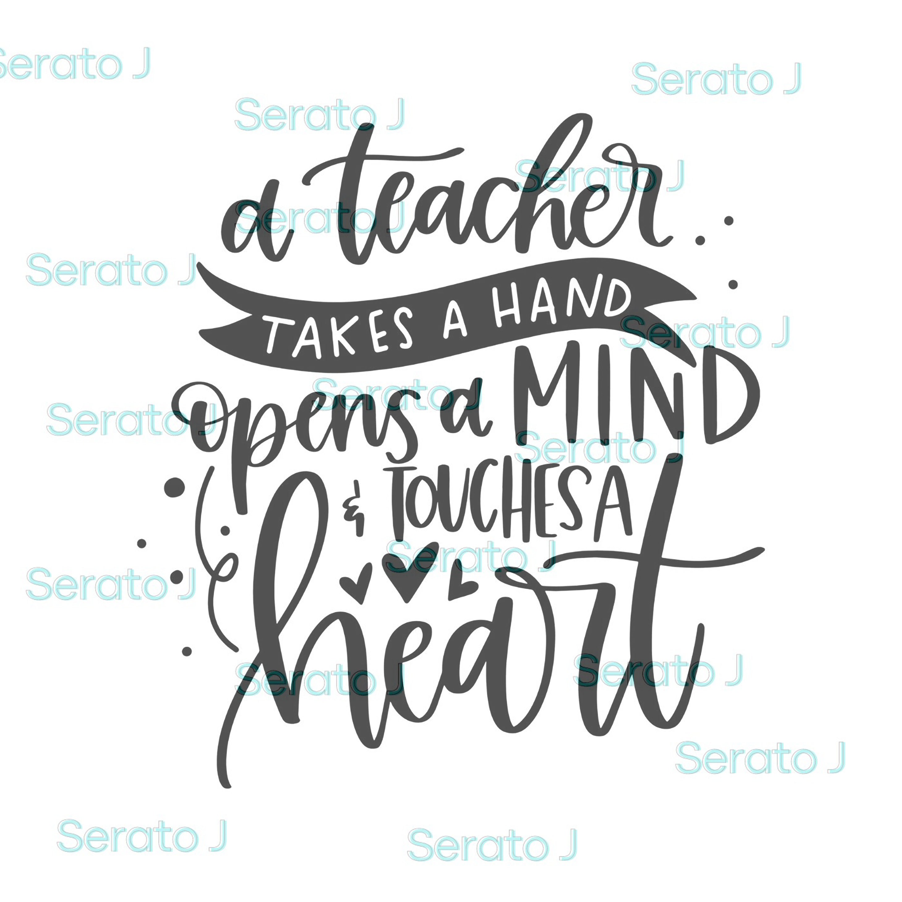 A Teacher Takes a Hand SVG, PNG Cut File, File for Cricut, Silhouette ...