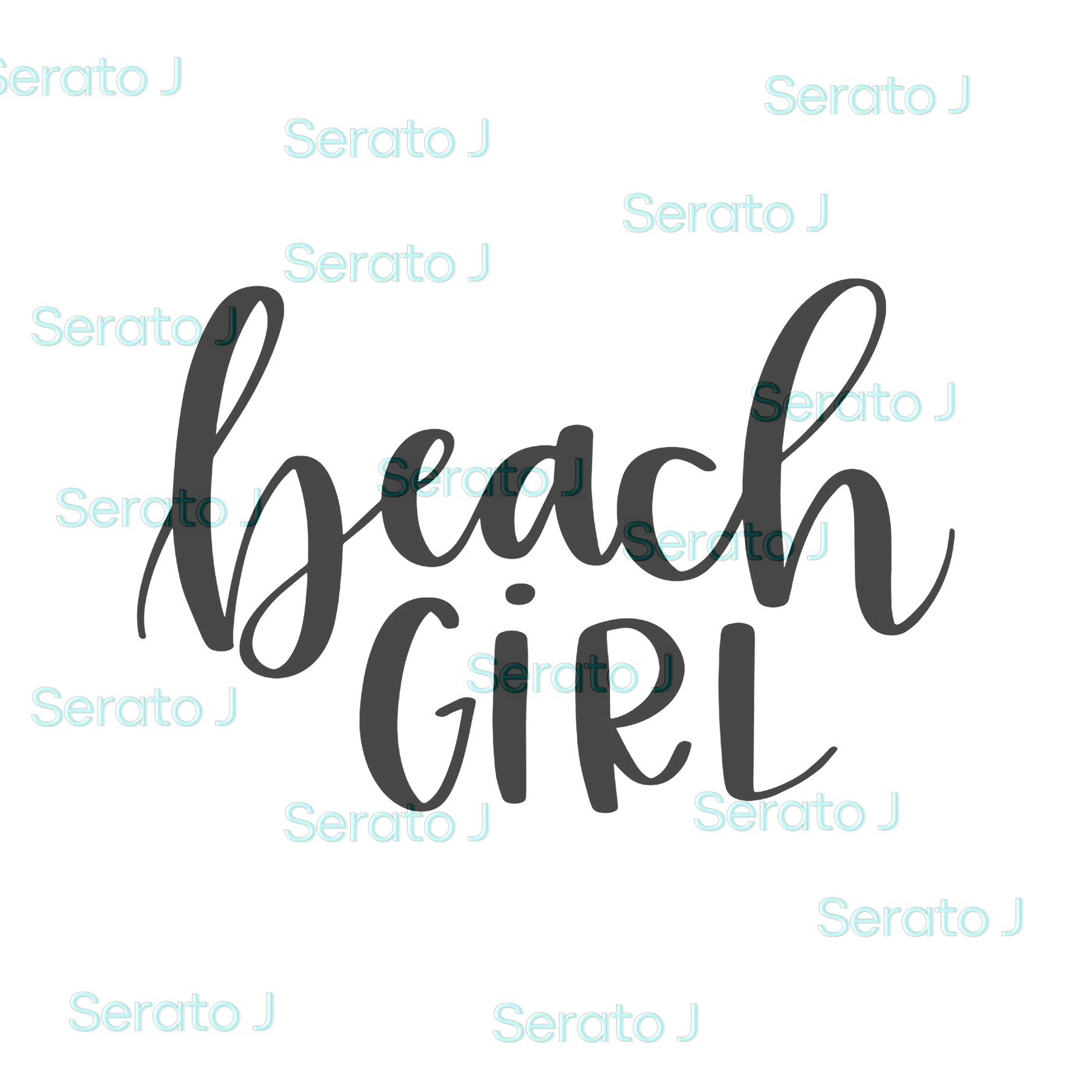 Beach Girl SVG, PNG Cut File, File for Cricut, Silhouette,digital ...