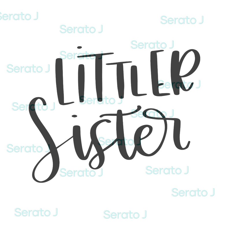 Hermana menor SVG, archivo de corte PNG, archivo para cricut, silueta ...