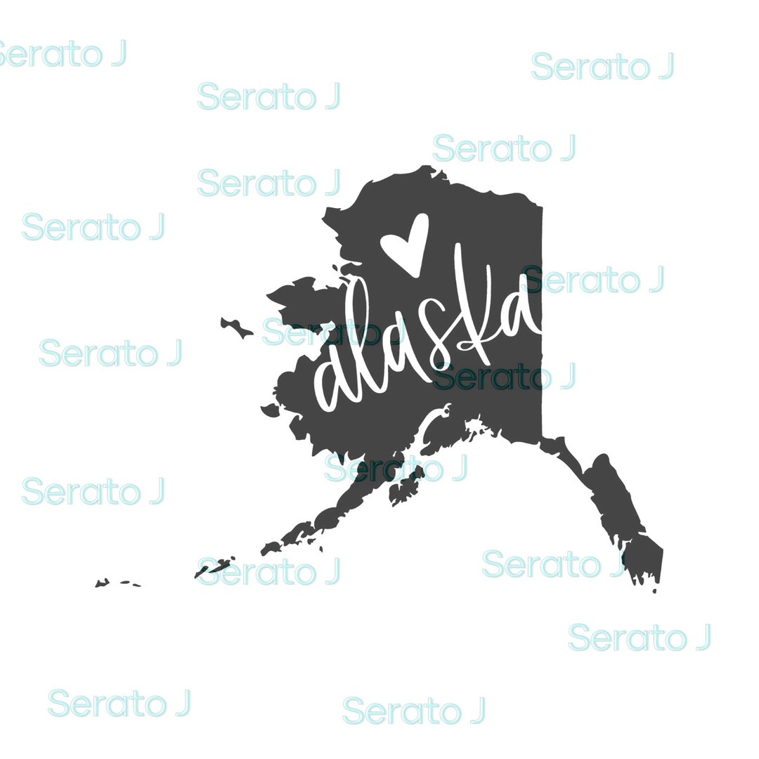 Alaska Heart SVG, PNG Cut File, File for Cricut, Silhouette,digital ...