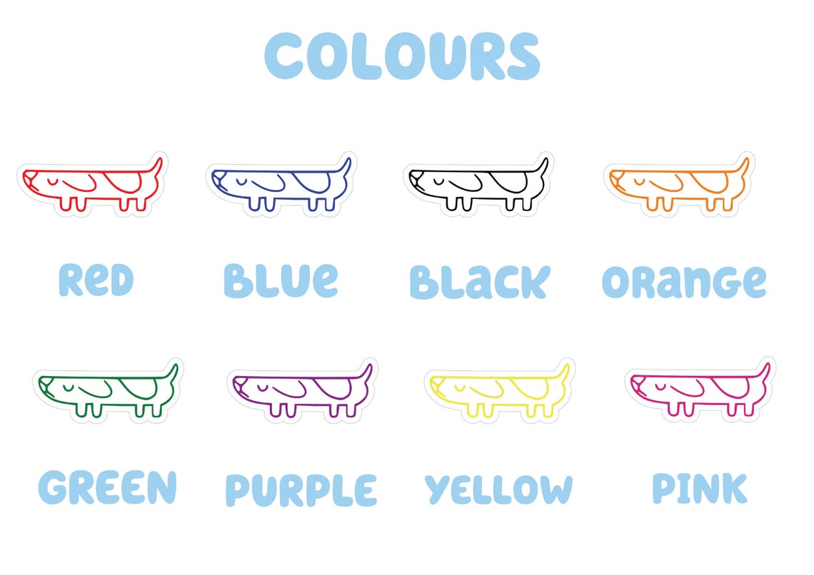 Long Dog Bluey Vinyl Decal - Etsy Australia