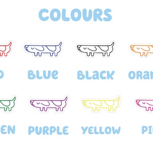 Long Dog Bluey Vinyl Decal - Etsy Australia