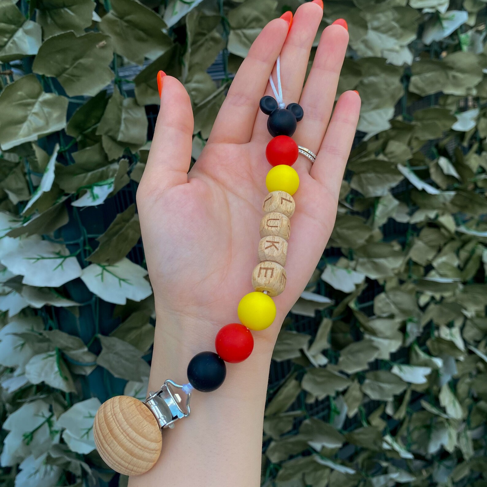 Mickey Mouse Pacifier Clip, Custom Mickey Pacifier, Minnie Mouse ...