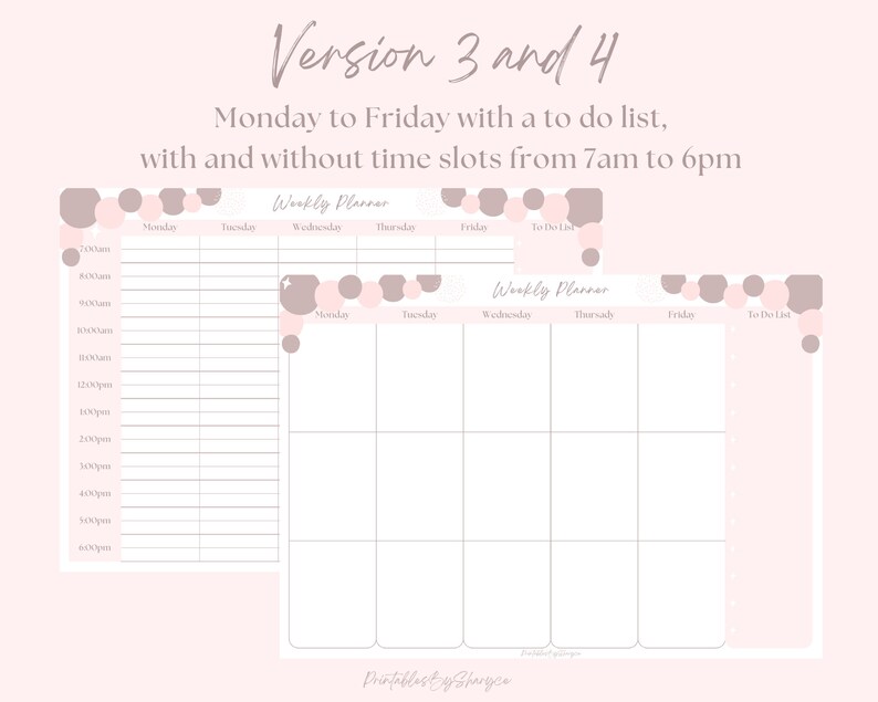 Weekly Planner Printable Aesthetic Design Landscape Instant Download A4 ...