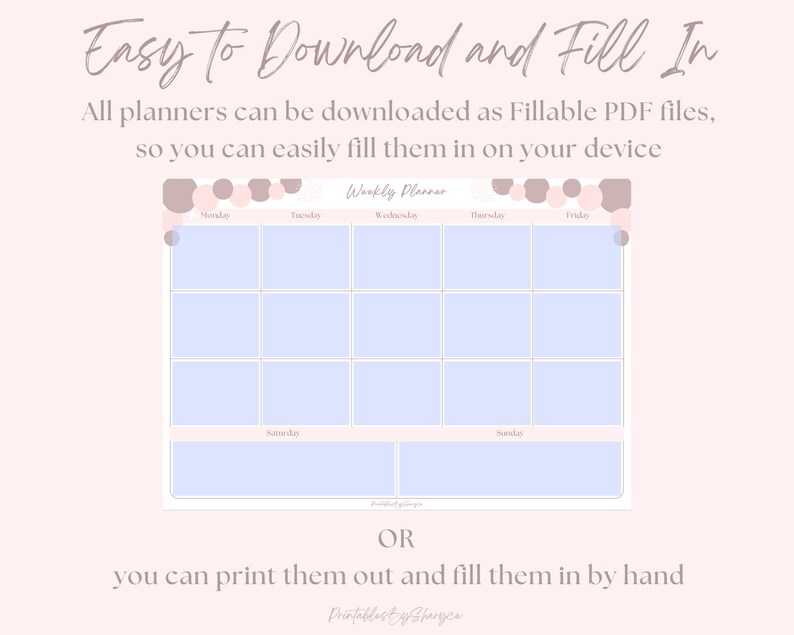 Weekly Planner Printable Aesthetic Design Landscape Instant Download A4 ...