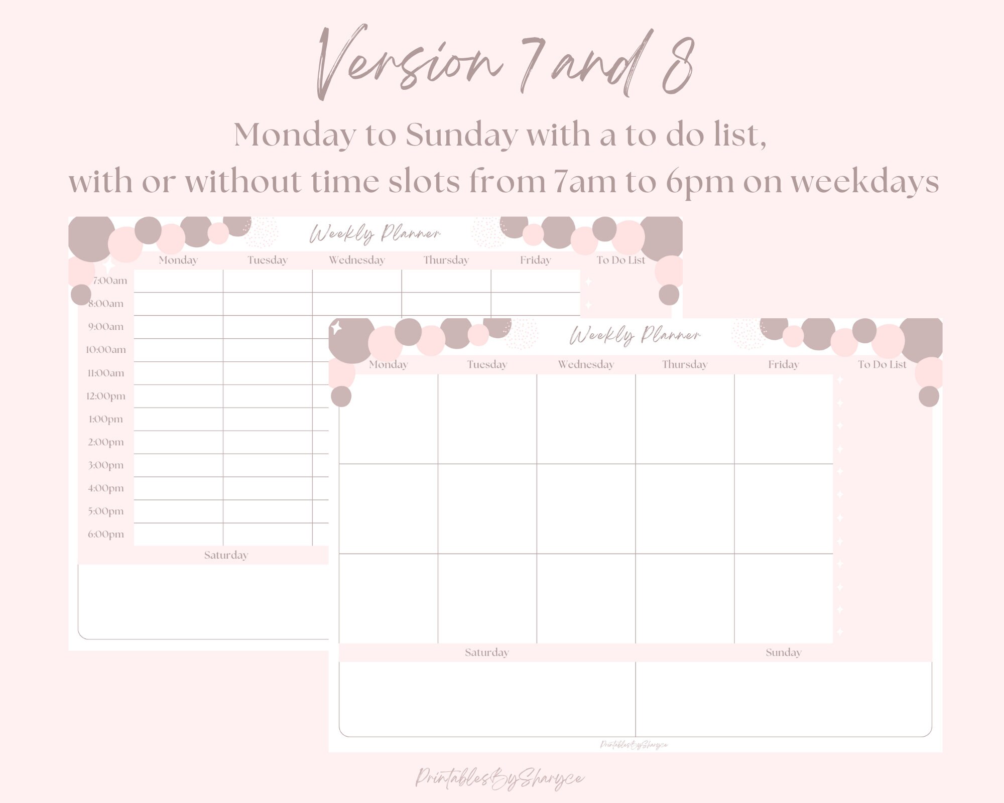 Weekly Planner Printable Aesthetic Design Landscape Instant Download A4 ...