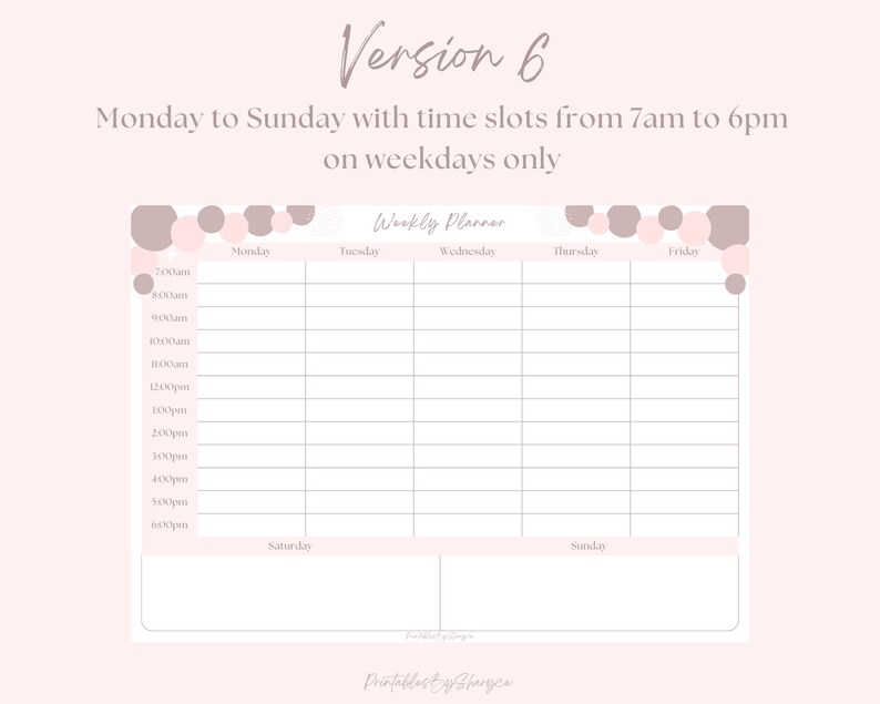 Weekly Planner Printable Aesthetic Design Landscape Instant Download A4 ...