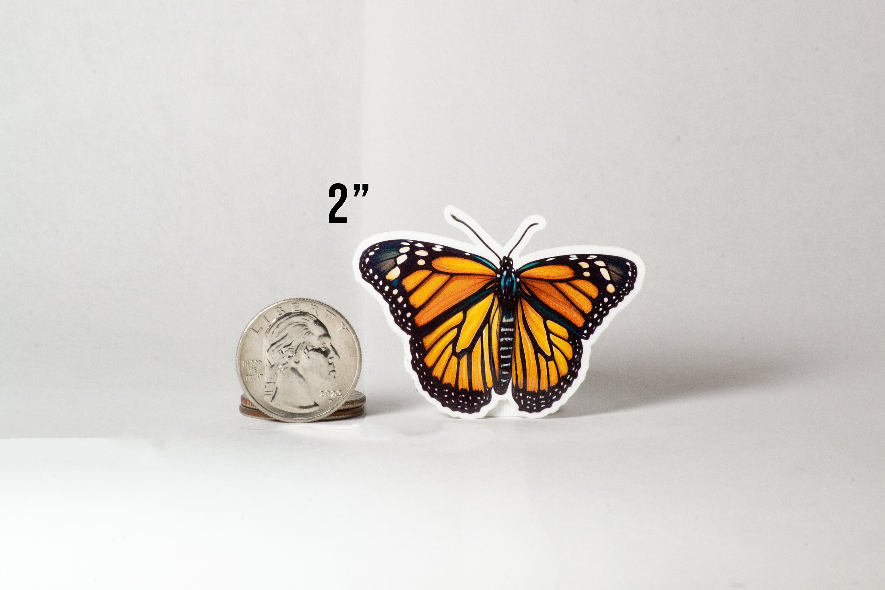Monarch Butterfly Sticker // Weatherproof Outdoor Sticker // Laminated ...