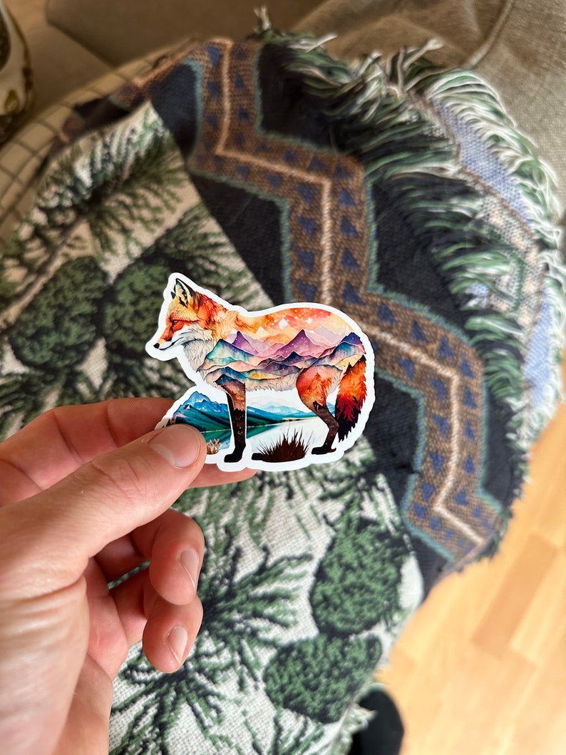 RED FOX // Weatherproof Outdoor Sticker // Laminated Vinyl - Etsy