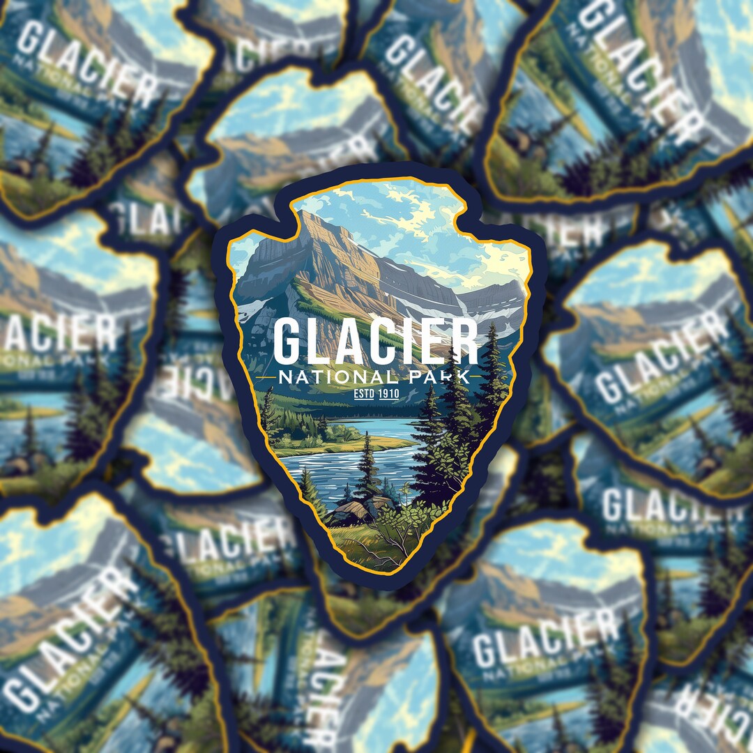 Glacier National Park Sticker // Weatherproof Outdoor Sticker ...