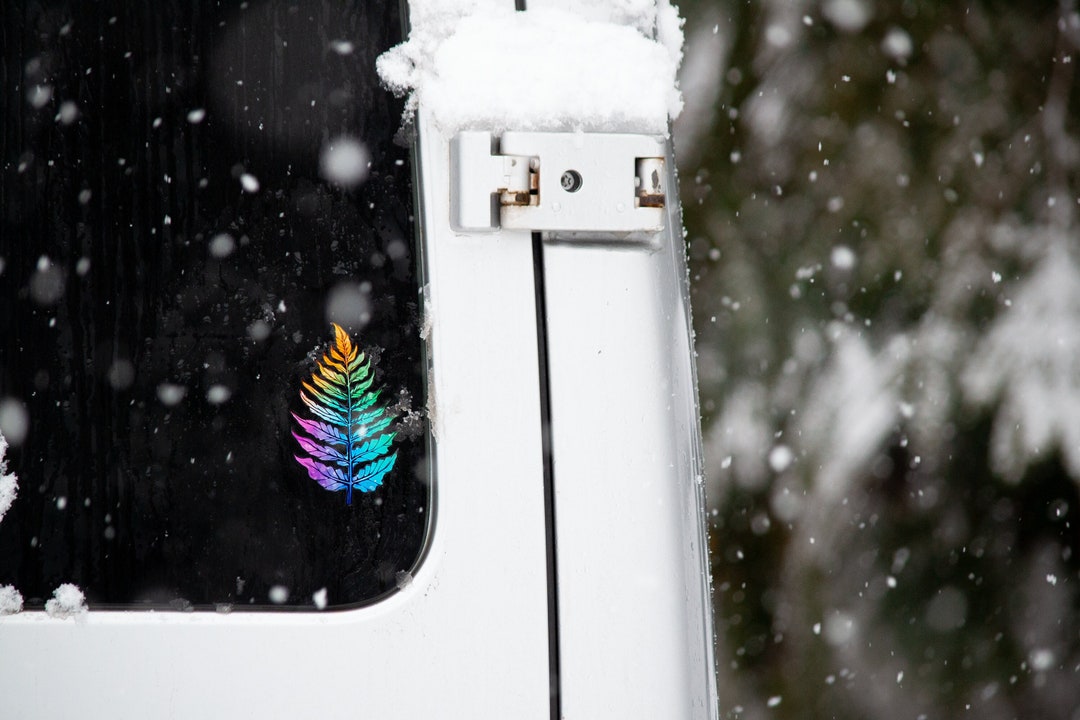Holographic Fern Car Decal // Weatherproof Outdoor Sticker // Laminated ...