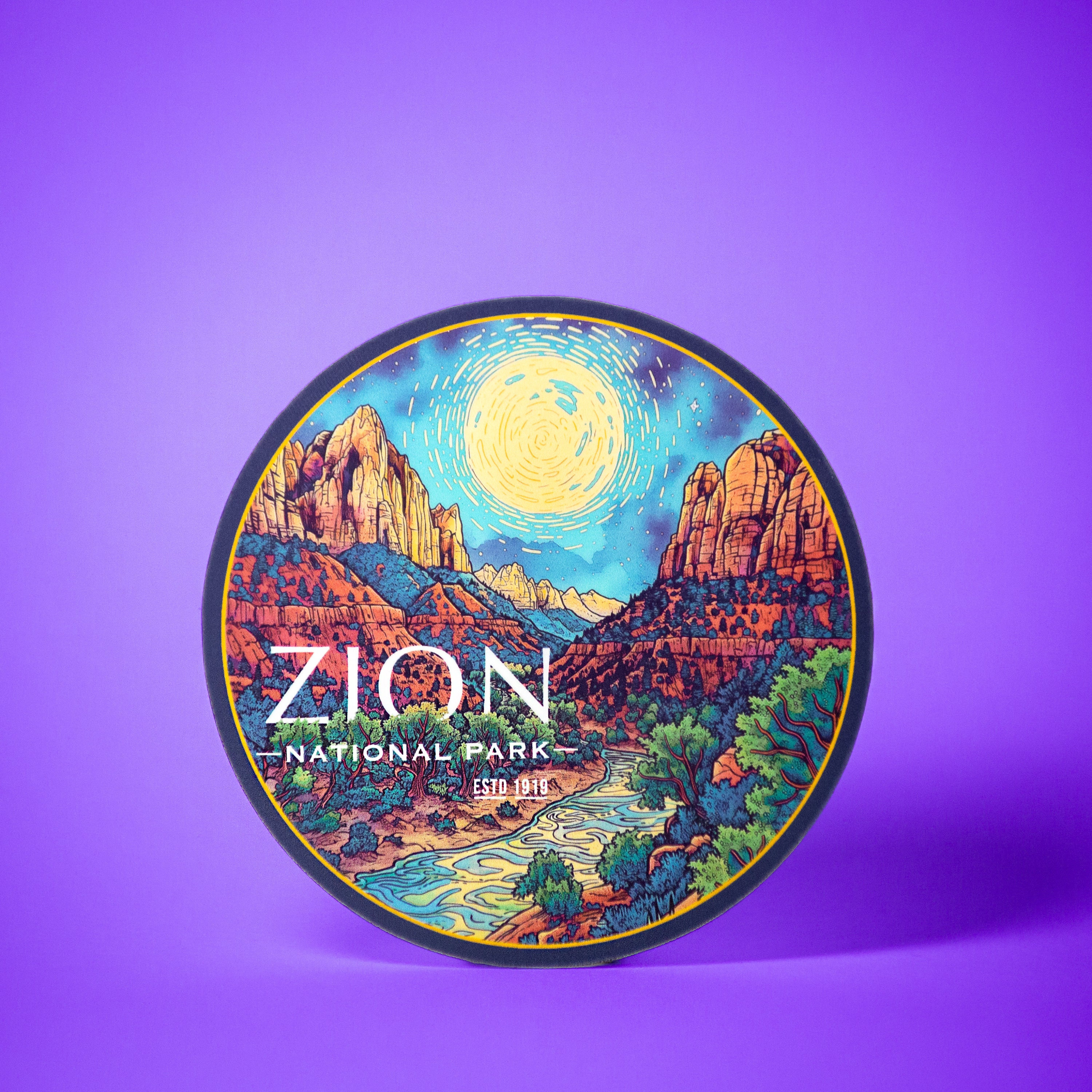 Zion National Park Sticker // Weatherproof Outdoor Sticker // Laminated ...