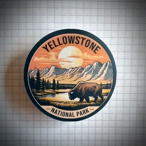 Yellowstone National Park Vinyl Sticker | Waterproof Decal for Laptops ...