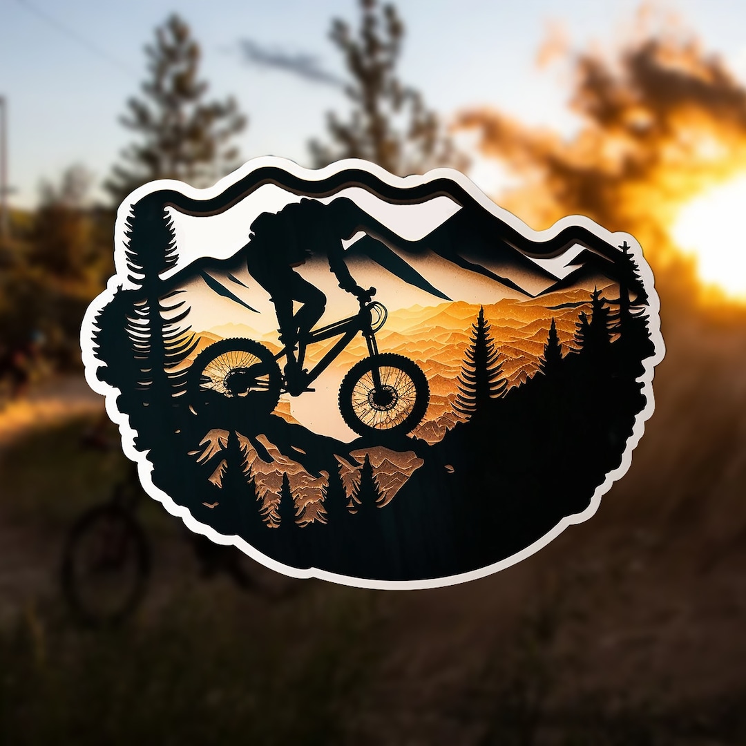Mountain Biking Sticker: Weatherproof Laminated Vinyl, Explore Sport (3 ...