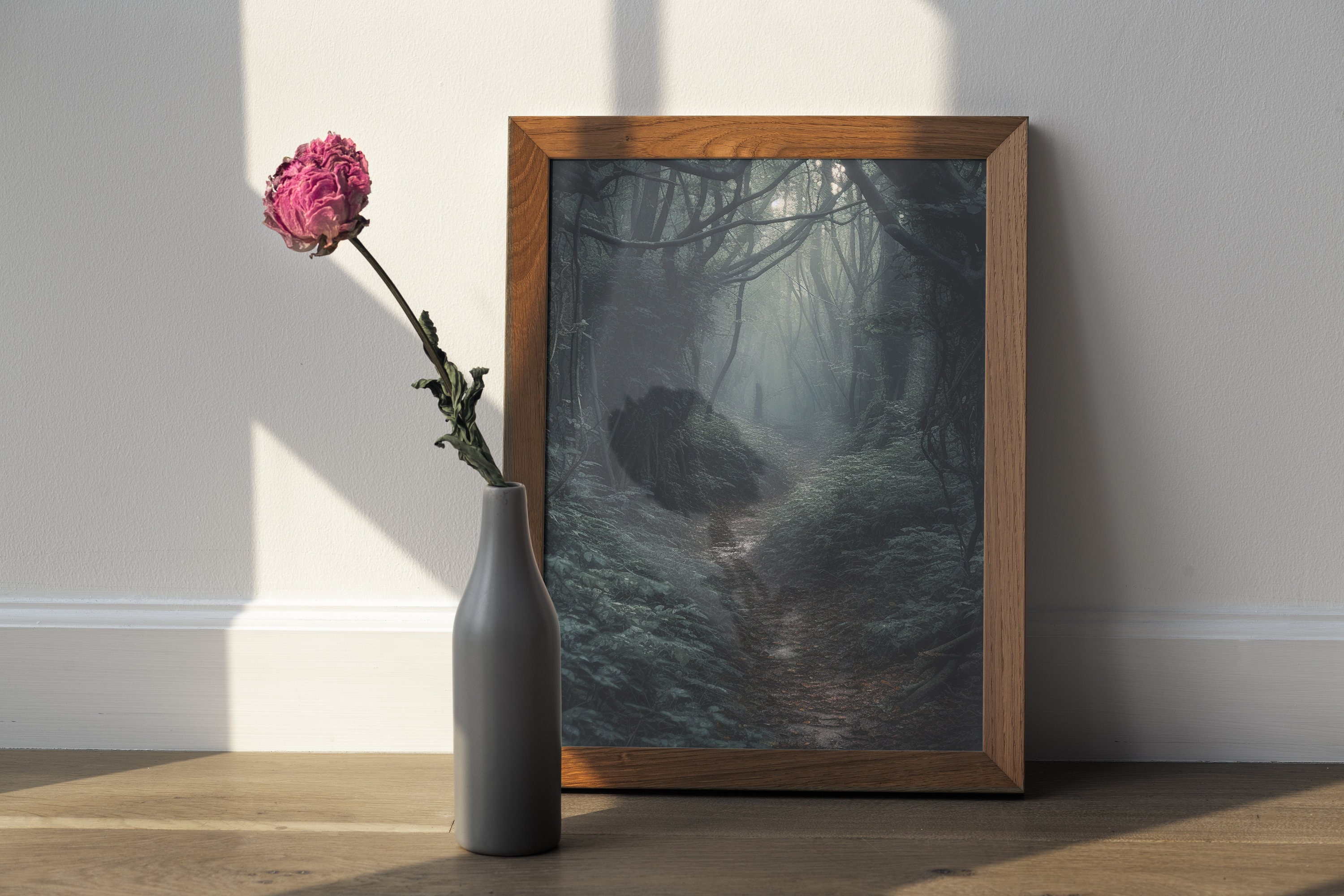 Deep Scary Forest, Hauntingly Beautiful Forest Painting, Digital ...